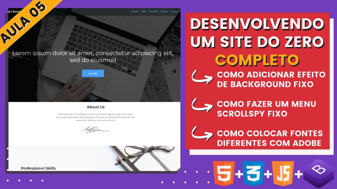 Criando Um Site Responsivo Do Zero Aula 05 Bootstrap Html Css Youtube 2616