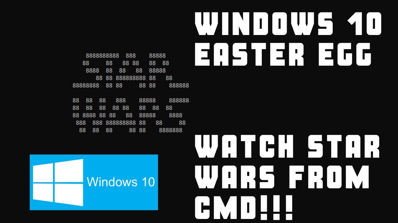 Windows Easter Egg! Watch Star Wars in Cmd Prompt! - YouTube