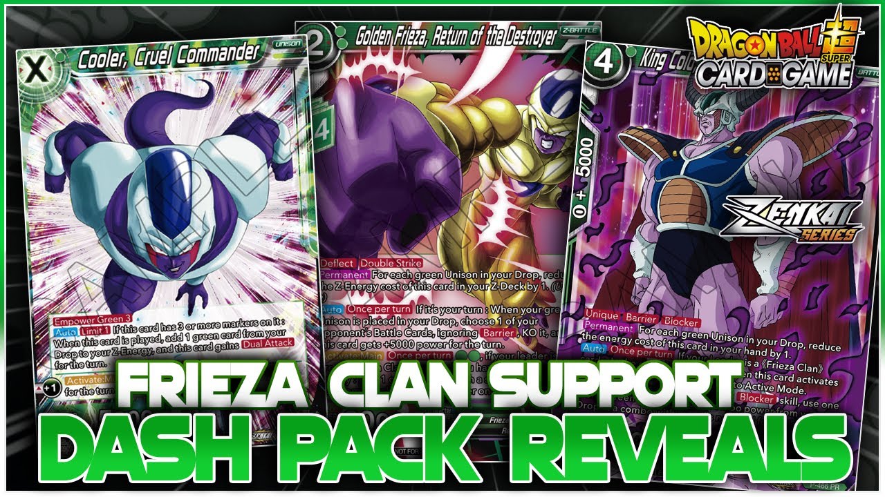 New Frieza Clan Arrives ! | Green Dash-Pack Reveals | Zenkai Series ...