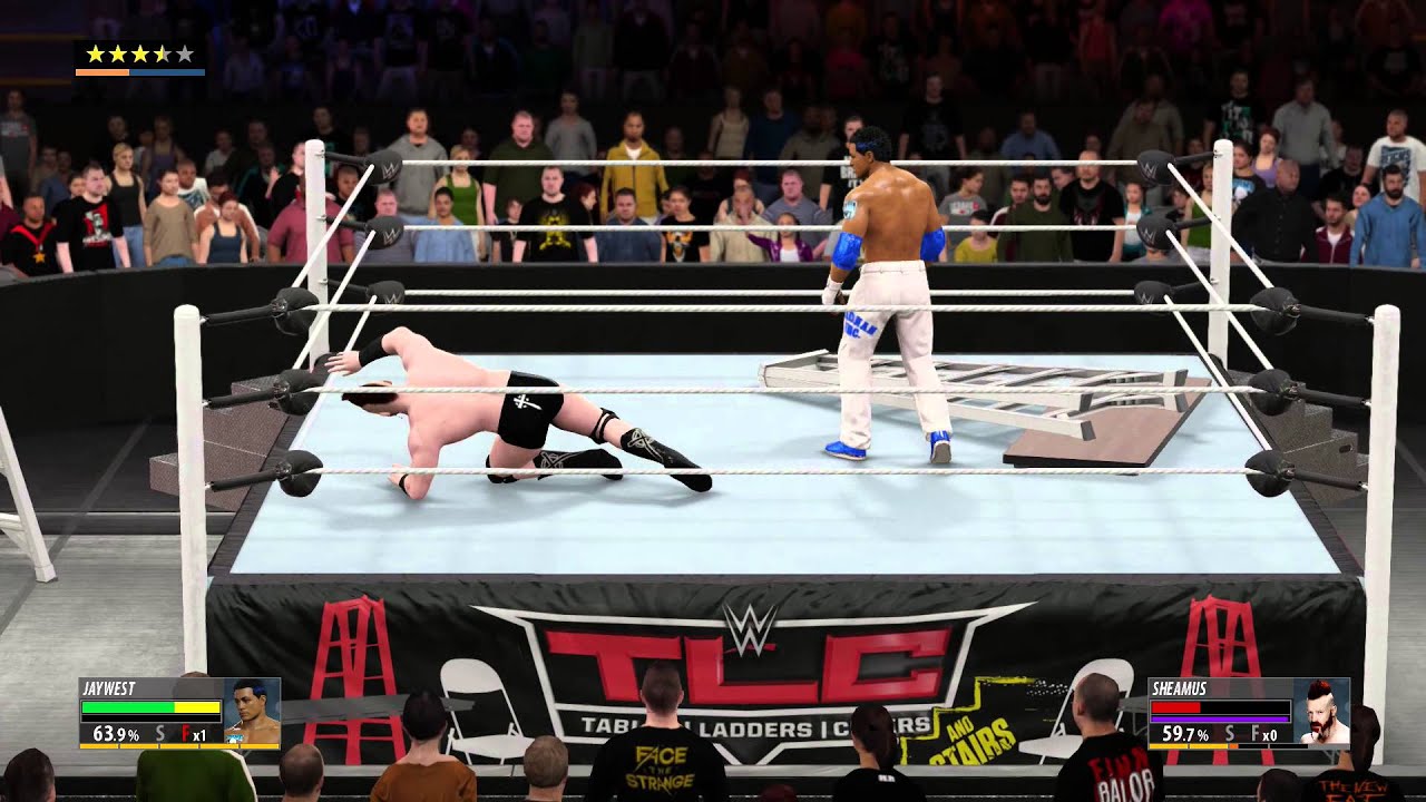 wwe 2k16 my career mode intercontinental championship match - YouTube