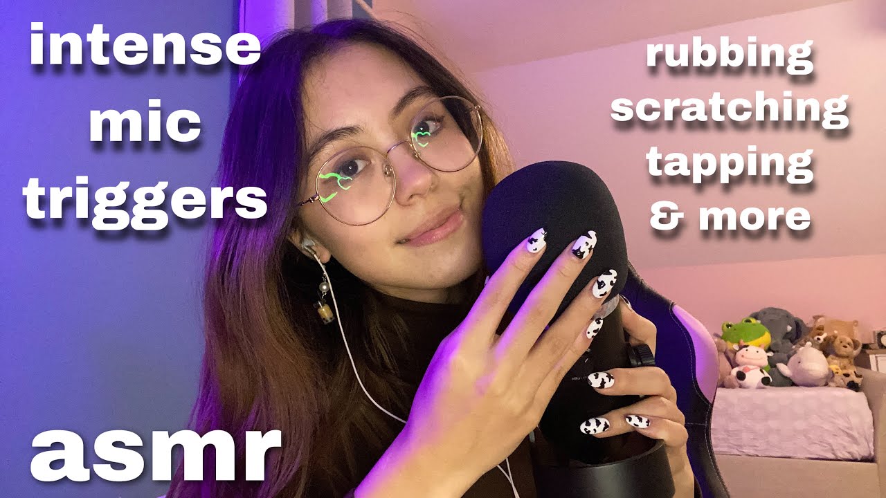 ASMR | Intense Mic Triggers (fast aggressive rubbing, scratching, tapping) - YouTube