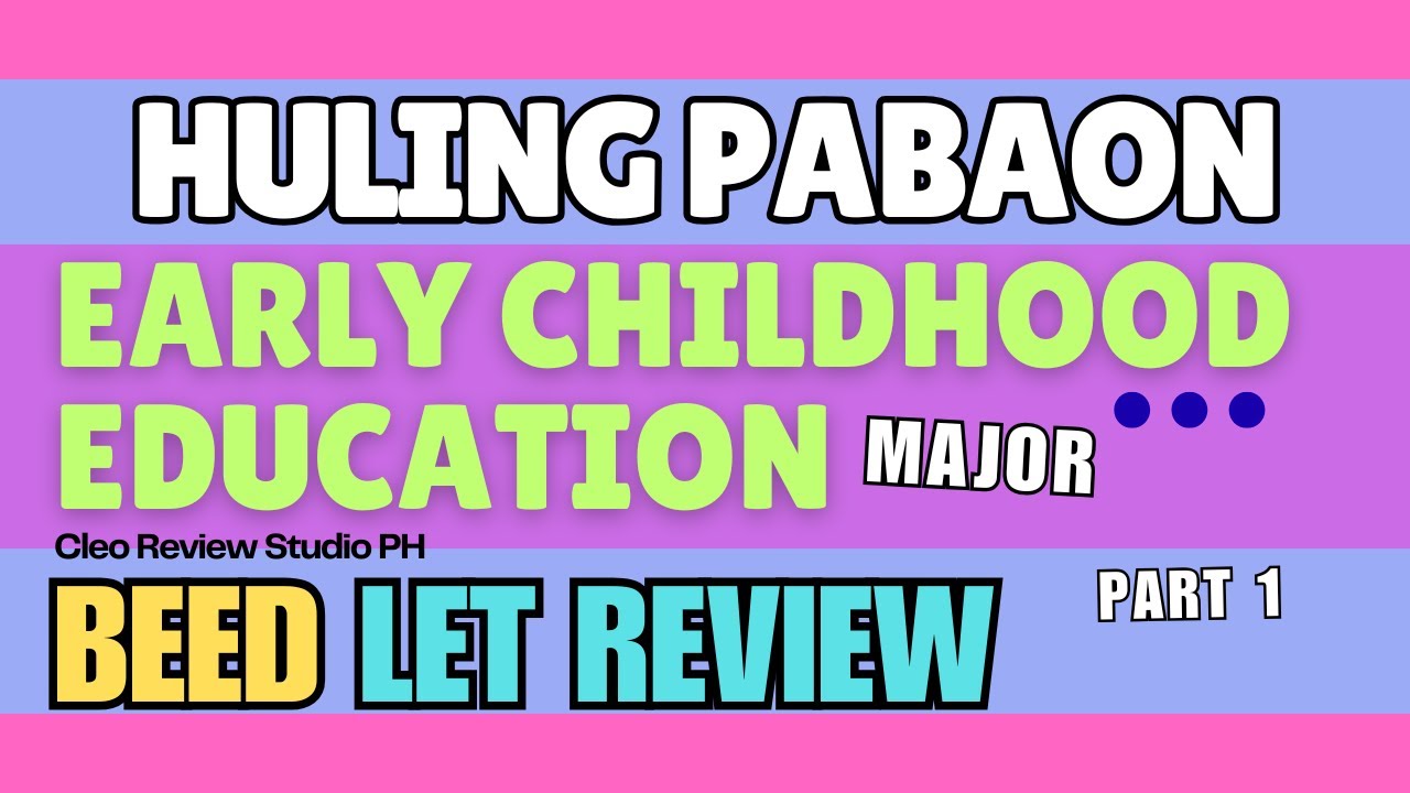 EARLY CHILDHOOD EDUCATION MAJOR I (BEED) | Cleo Review Studio PH - YouTube