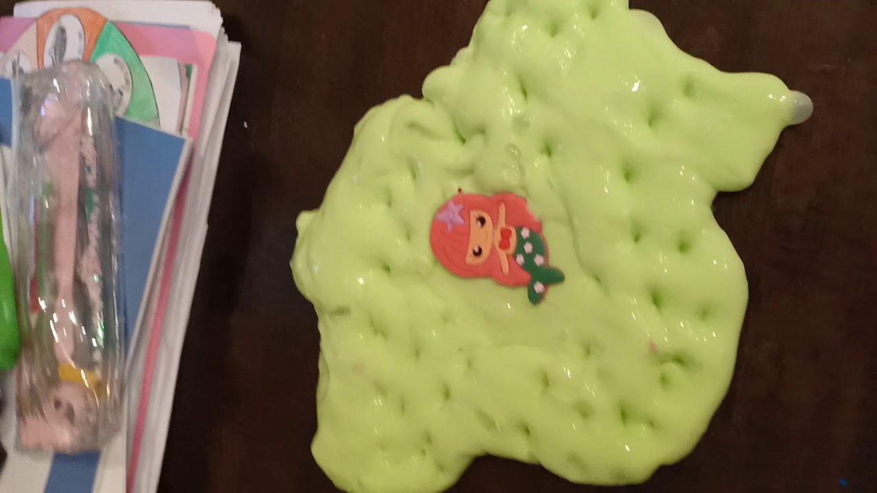 Playing with green slime - YouTube
