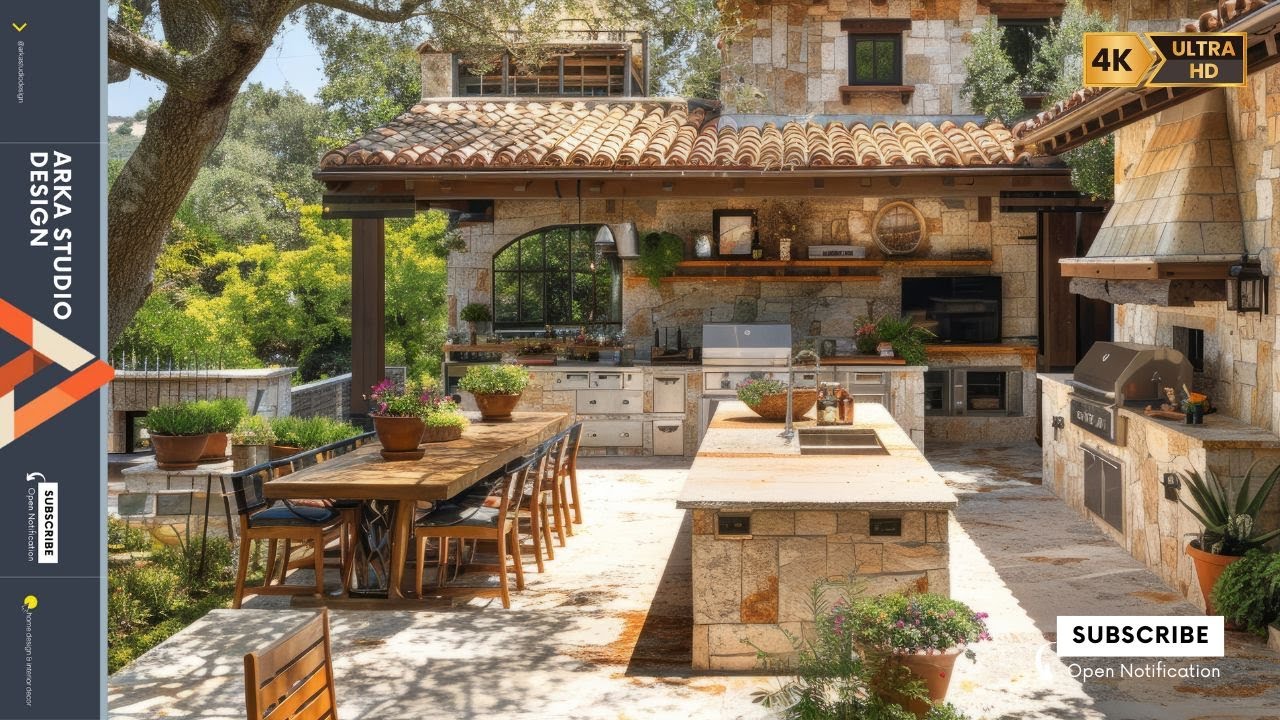 Modern Rustic Mediterranean Outdoor Kitchen: Designing a Stylish ...