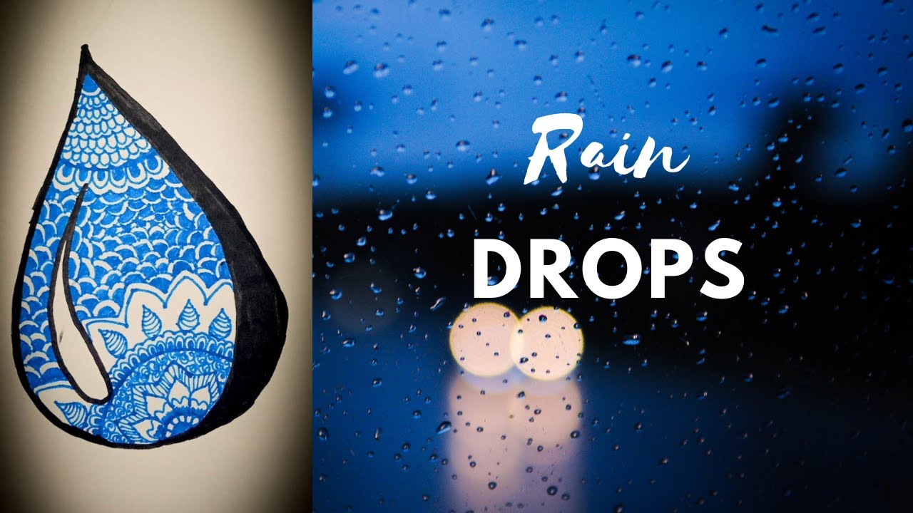 Rain Drop Drawing| How to draw|Rain drop|Simple Rain Drop| - YouTube
