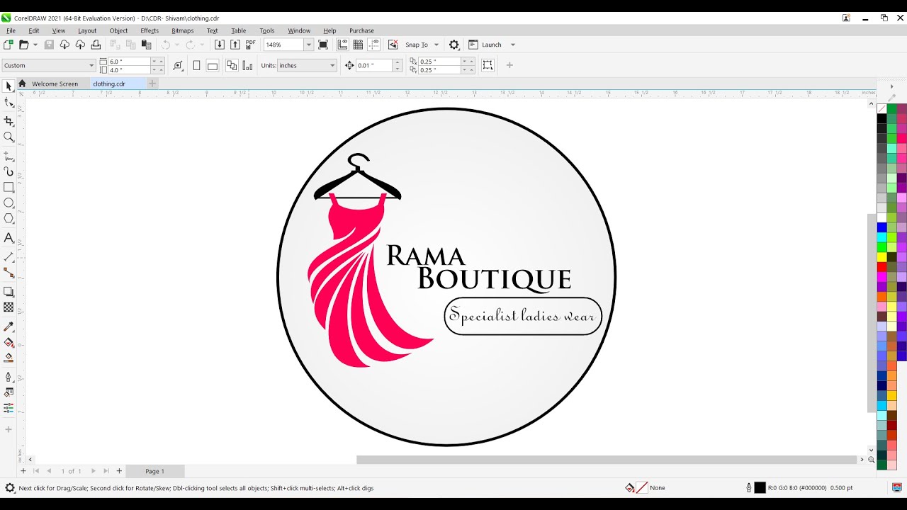 ||New Outstanding Logo|| How To Create Woman's Dress Designers Logo In ...