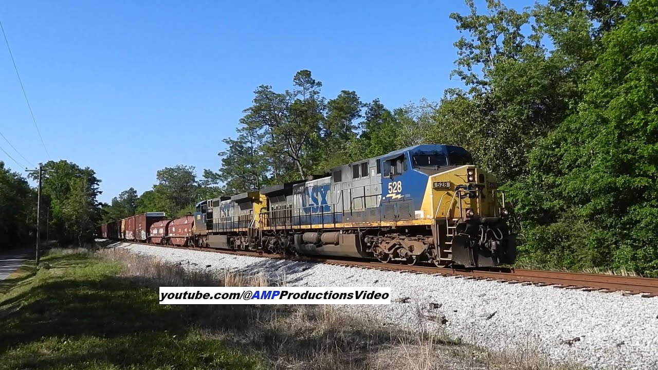CSX 528 Mixed Freight Barth, FL - YouTube