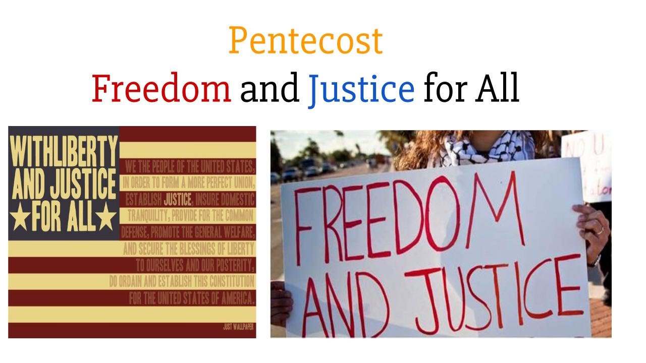 Freedom and Justice for All Bible Study | Pentecost Holy Day - YouTube