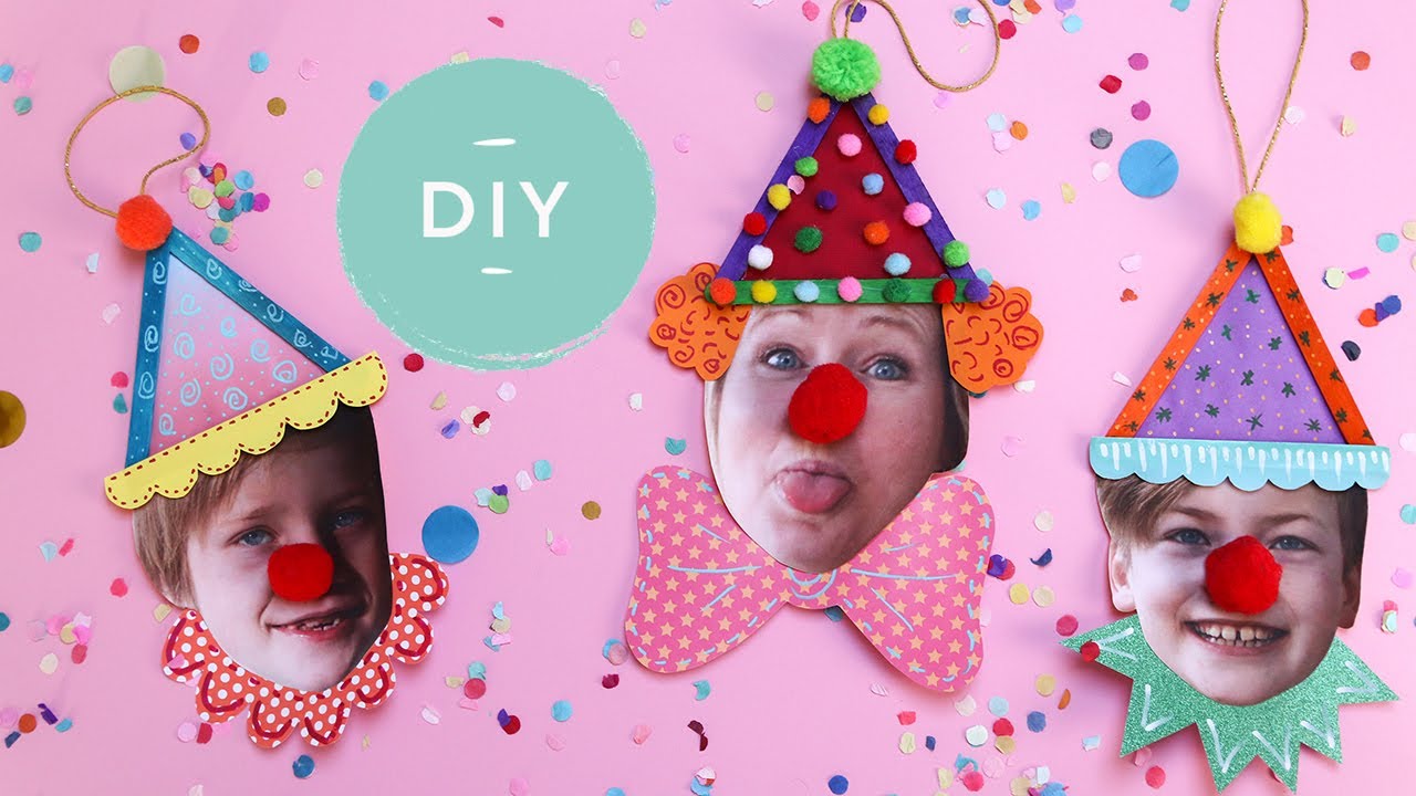 Clown yourself - Knutsel een clown van jezelf voor carnaval! - YouTube
