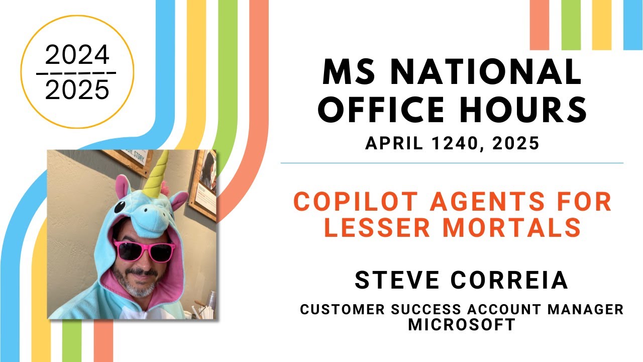 MS National Office Hours - Copilot for Lesser Mortals - YouTube