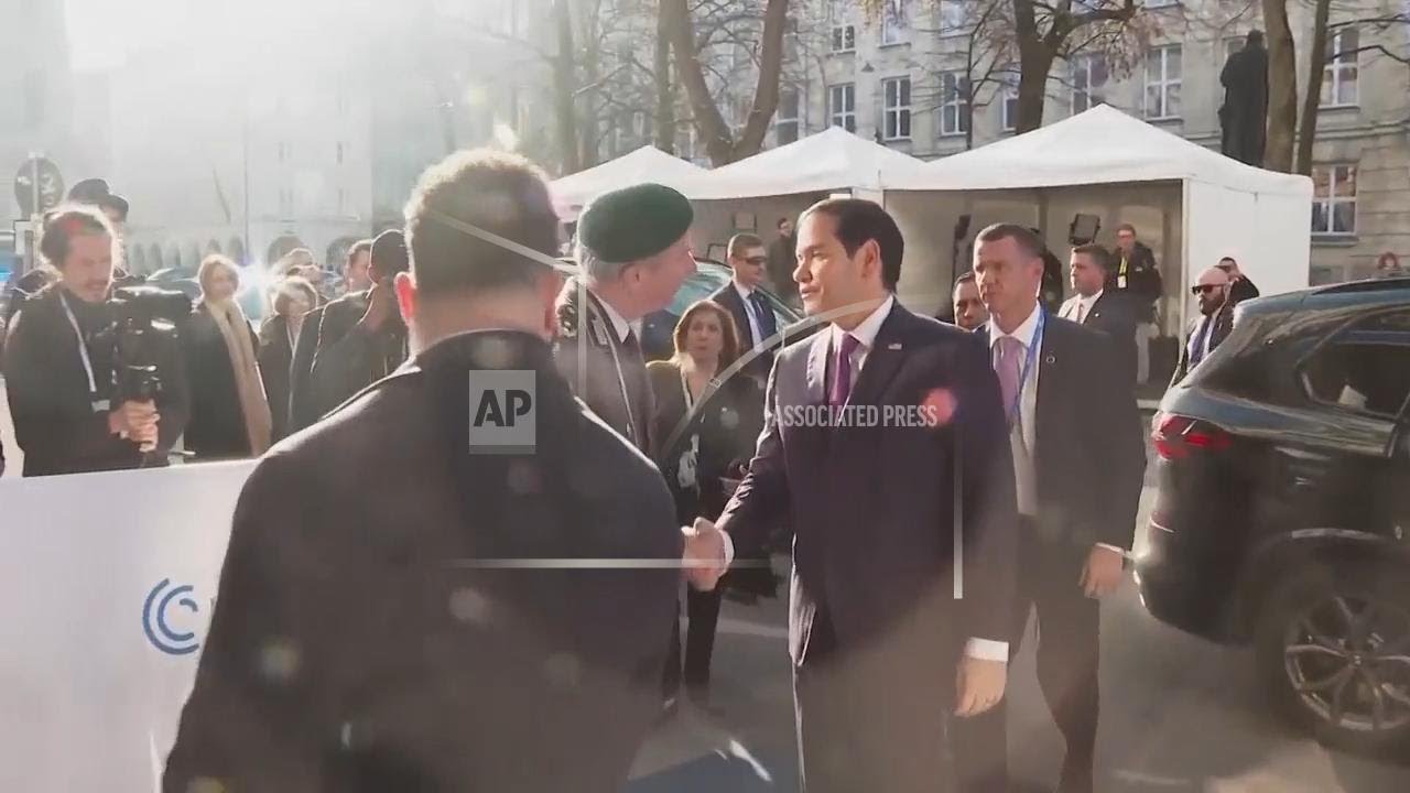 Arrivals for second day of Munich Security Conference - YouTube