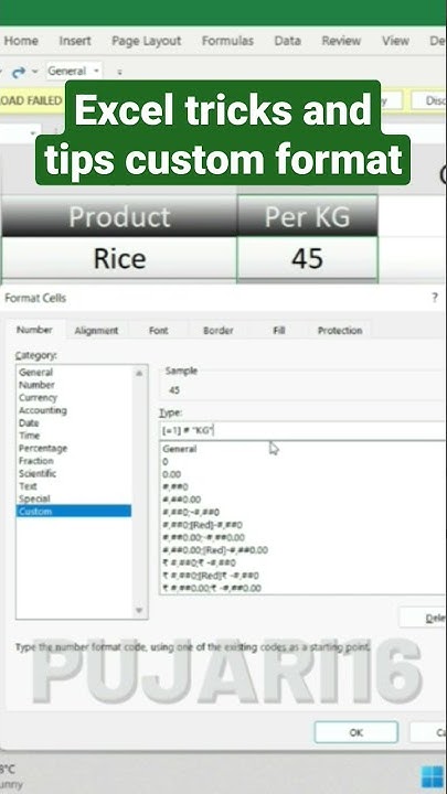Custom Format Excel Tricks And Tips Shorts Youtube