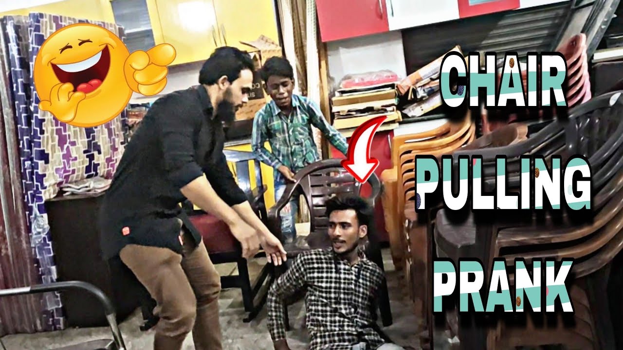 Chair pulling prank 🤣🤣 by @spnpranks - YouTube