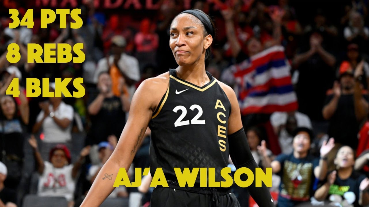 Aj'a Wilson 34 POINTS vs. Dallas Wings (WNBA Playoffs) - YouTube