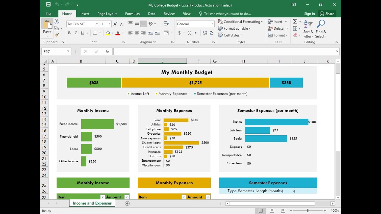 Monthly College Expense Budget In Excel 2021 YouTube monthly-college-expense-budget-in-excel-2021-youtube