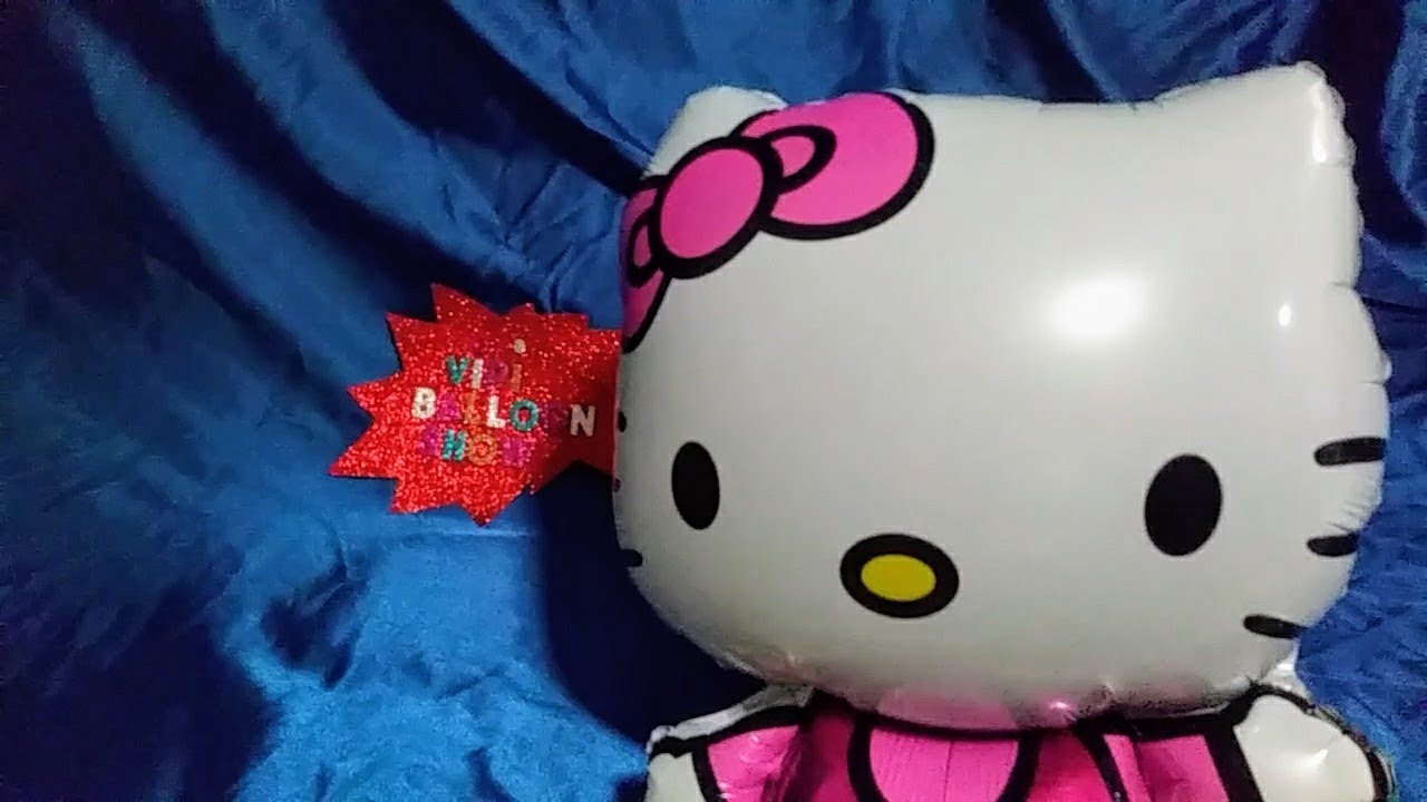 HELLO KITTY MYLAR BALLOON INFLATION AND DEFLATION!!! - YouTube