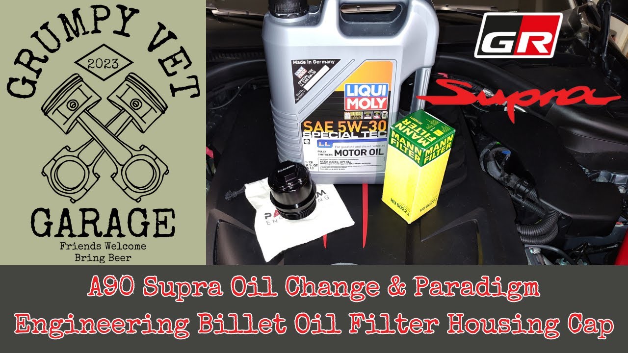 A90 Supra Step by Step Oil Change and Paradigm Engineering Billet Oil ...