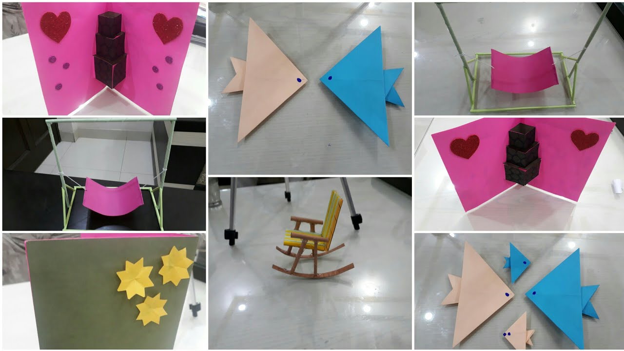 TOP 5 Amazing Craft Ideas With Colour Paper at Home || DIY Art Craft ...