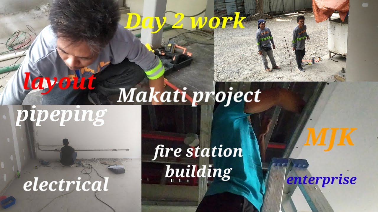 electrical lay out pipeping day 2 Makati project fire station building - YouTube