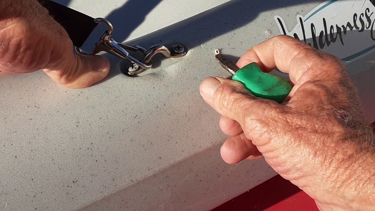 Kayak screw hole repair,,how to - YouTube