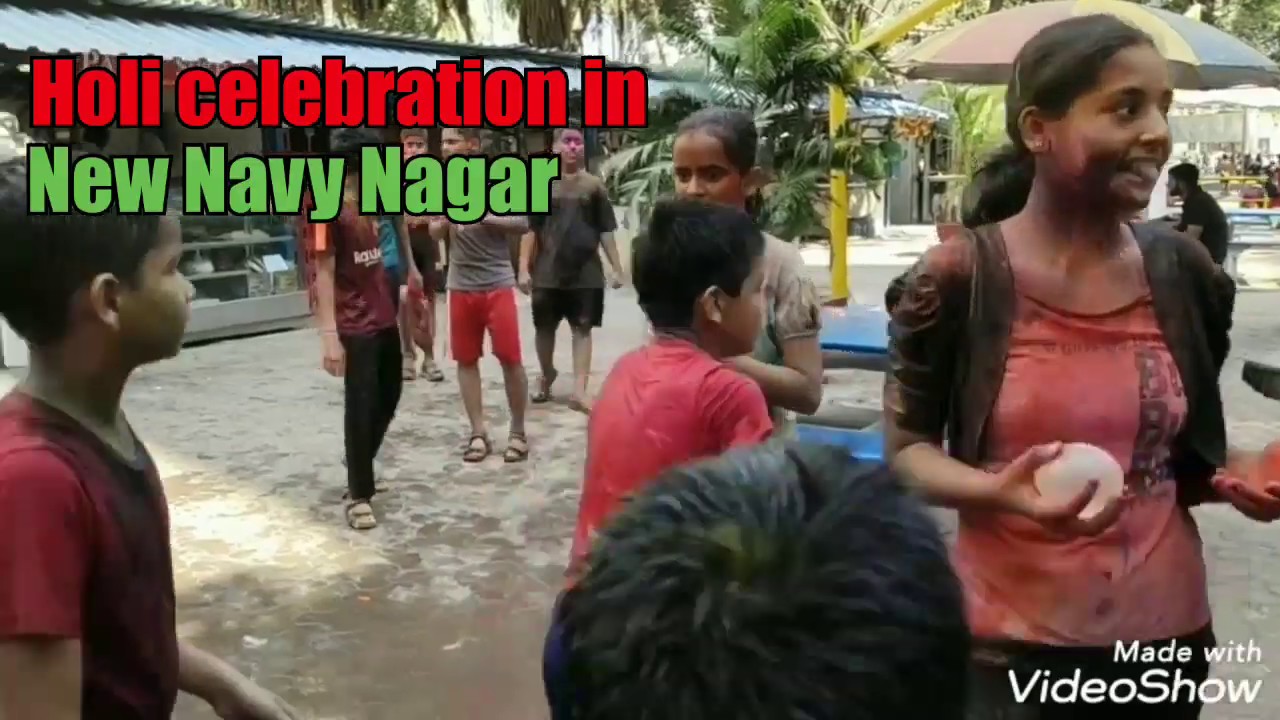 Holi celebration in New Navy Nagar, Colaba, Mumbai - YouTube