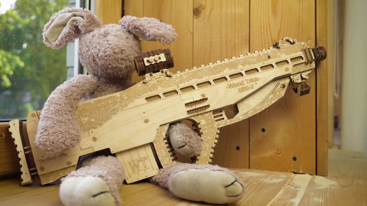 Assault Gun USG-2" - Wood Trick 3d constructor kit - YouTube