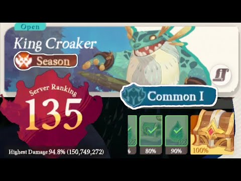 [AFK Journey] Dream Realm: King Croaker New Season (Rank 135) as F2P ...
