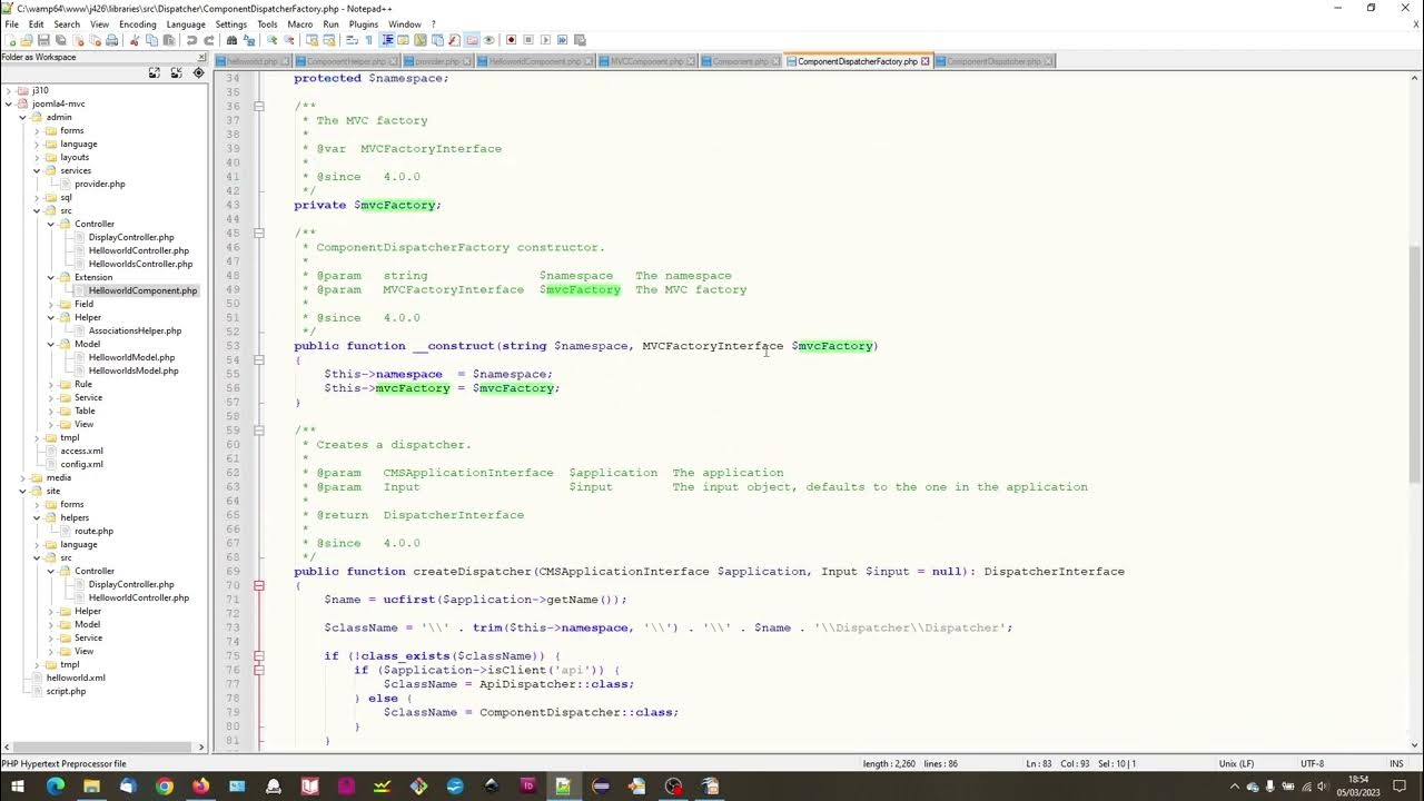 joomla4 dispatcher and mvcfactory classes - YouTube