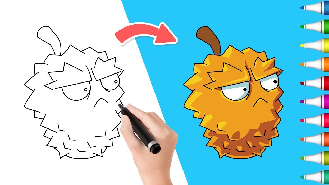 Cómo dibujar a Endurian de Plants vs Zombies 2 🌱💥 | How to draw ...