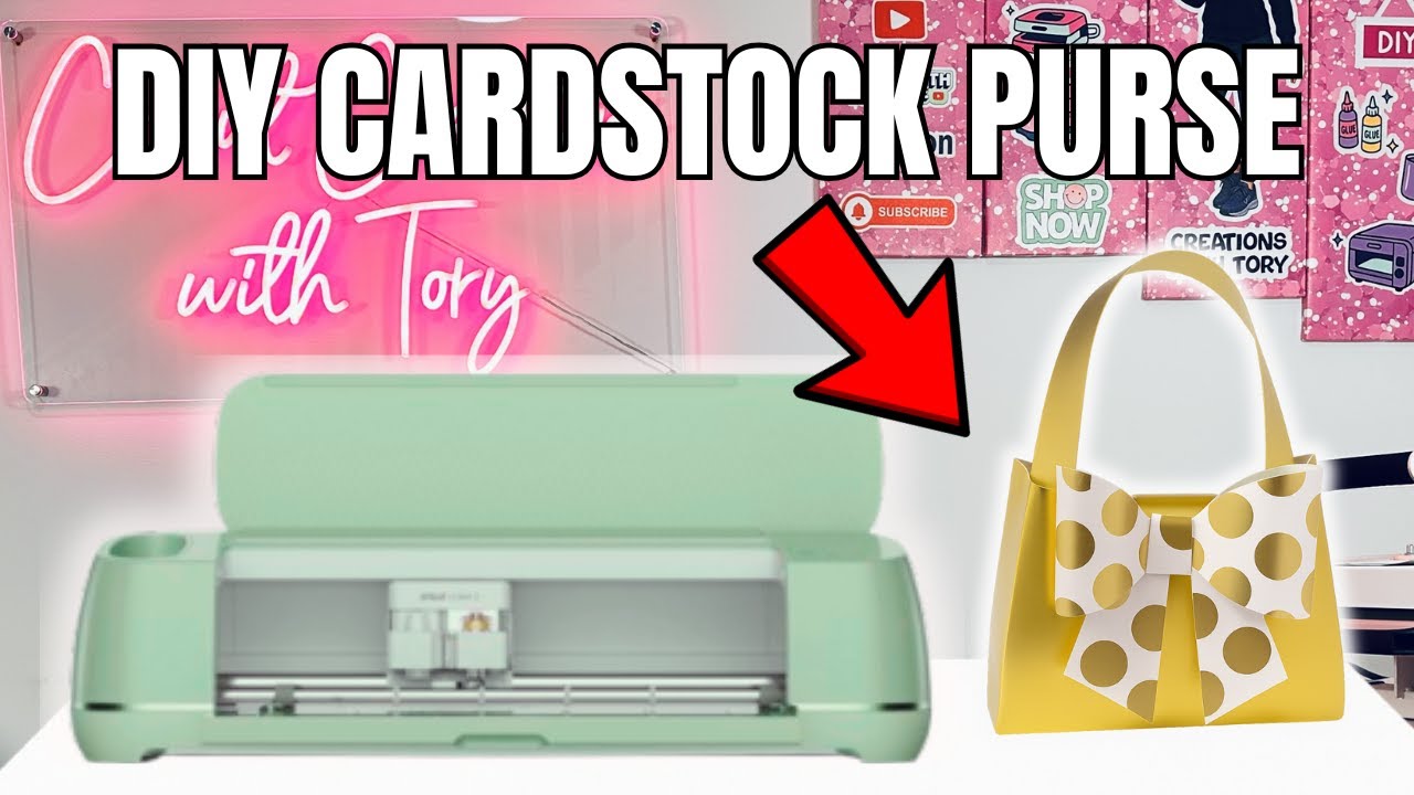 How To Make A Cardstock Purse For Beginners - YouTube