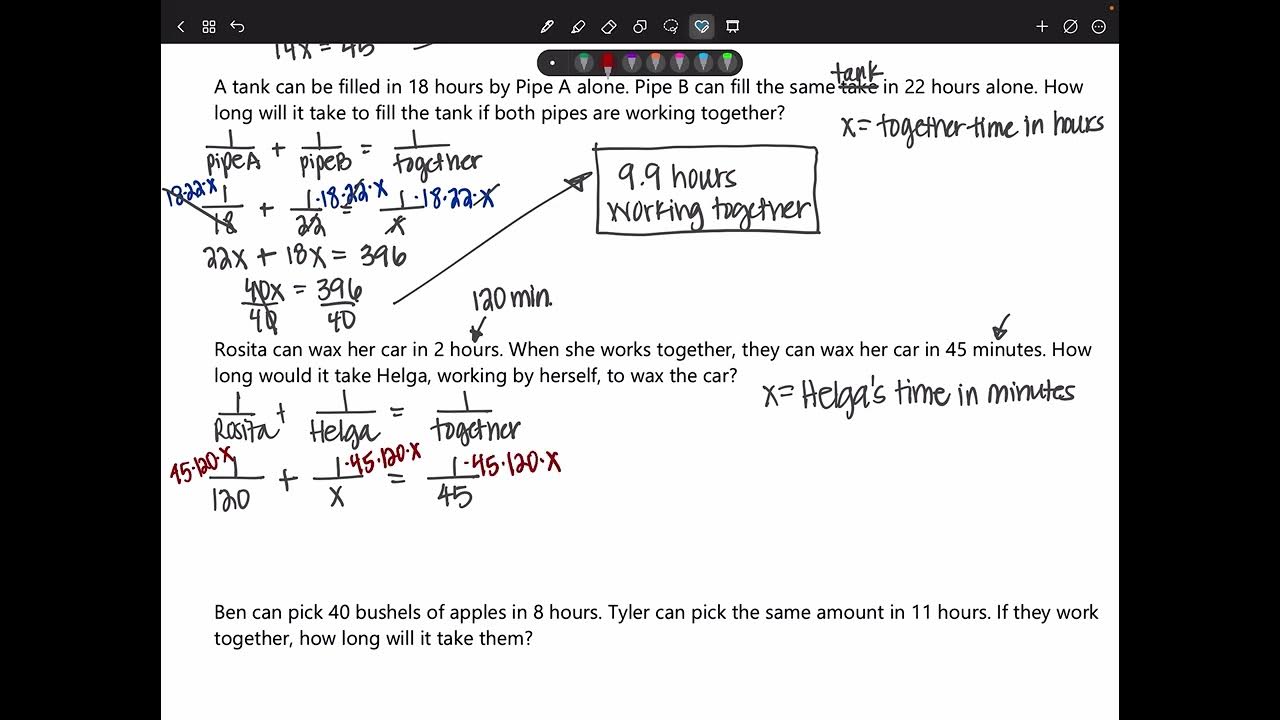 Alg2 3 6B work rate problems - YouTube