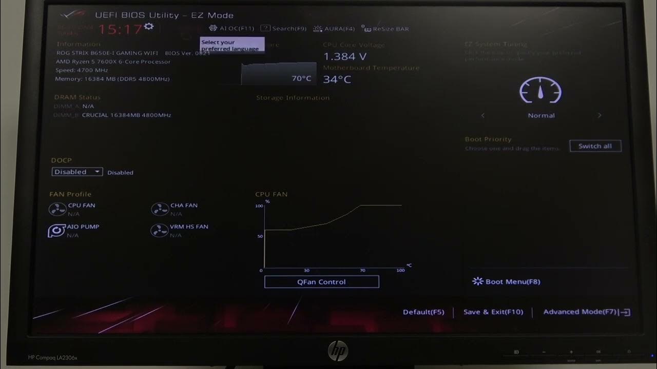 How to Change BIOS Language on ASUS ROG Strix B650E I Gaming | Set BIOS Language - YouTube