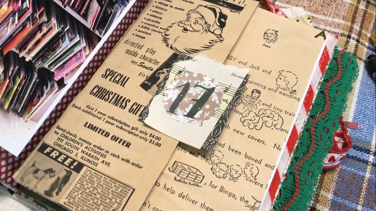 Simple Gatefold junk journal layout / December Daily - YouTube