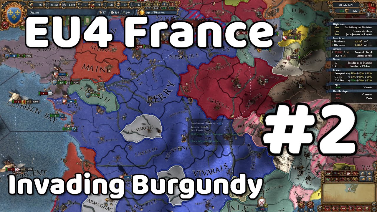 Attack On Burgundy - EU4 France #2 - YouTube