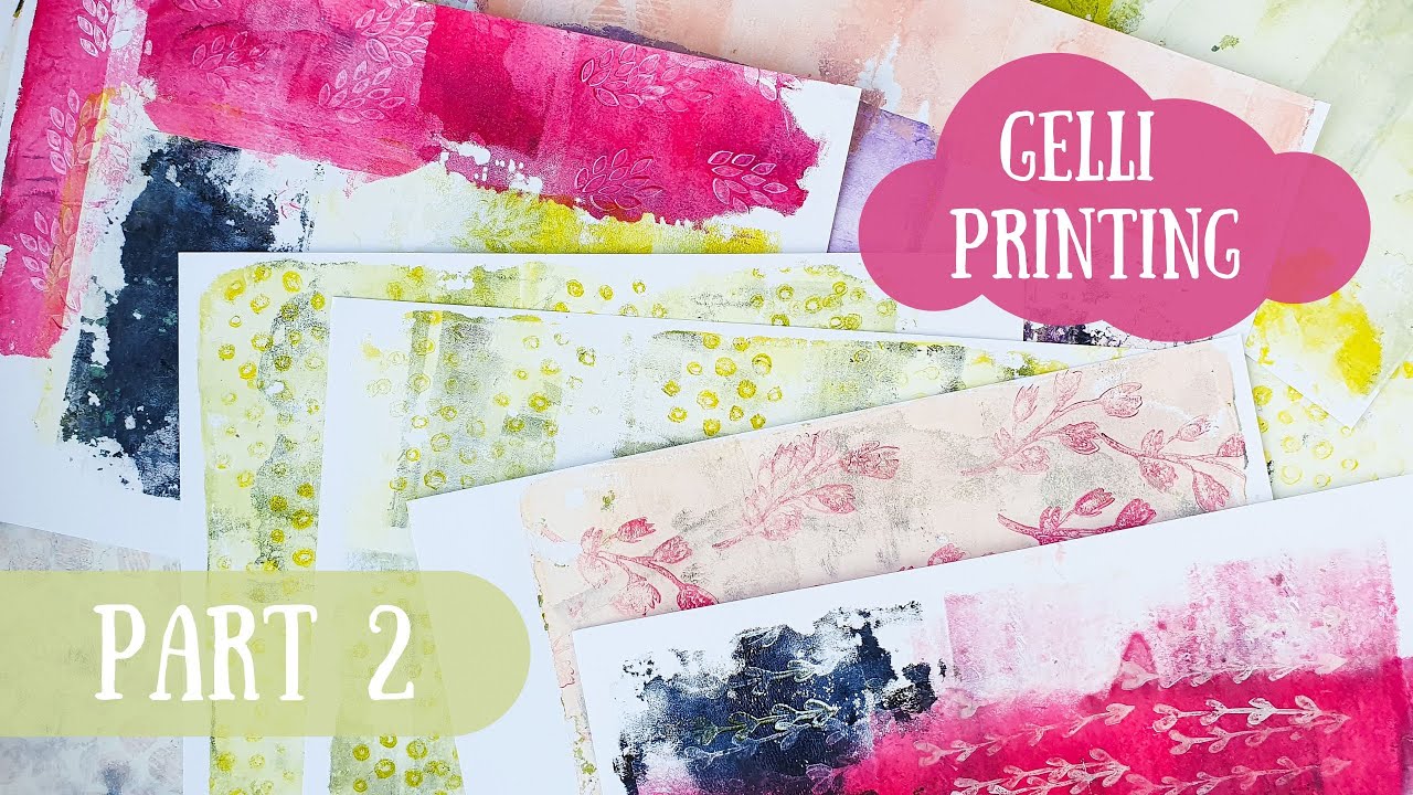 Gelli Printing Tutorial - How to make your own Spring Papers - PART 2 ...