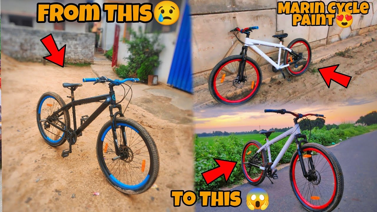 MTB Cycle New Colour Paint Work🤩 | Marin Alcatraz Colour Combination ️ ...