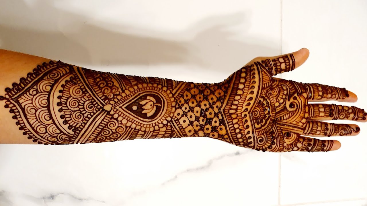 mehndi designs- beautiful bharwa mehndi designs for hands- traditional ...