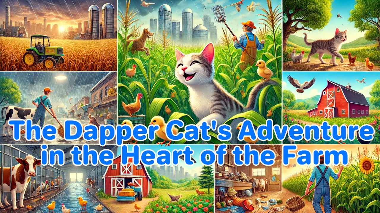 The Dapper Cat's Adventure in the Heart of the Farm #cute #cat #catai - YouTube