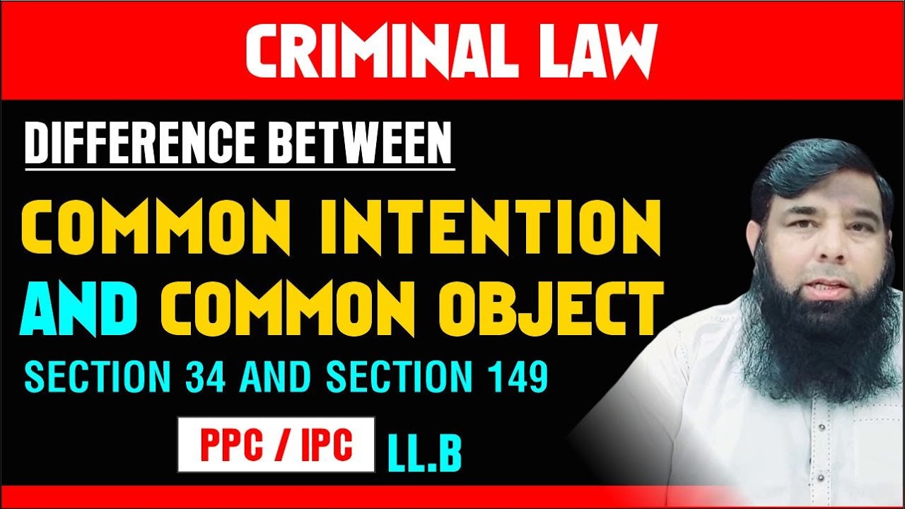 Common Intention Vs Common Object || Common Object and Common Intention ...