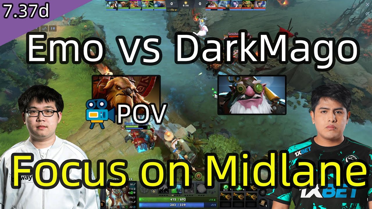 Emo Earthshaker VS DarkMago Sniper | Focus on Midlane | 7.37d - YouTube