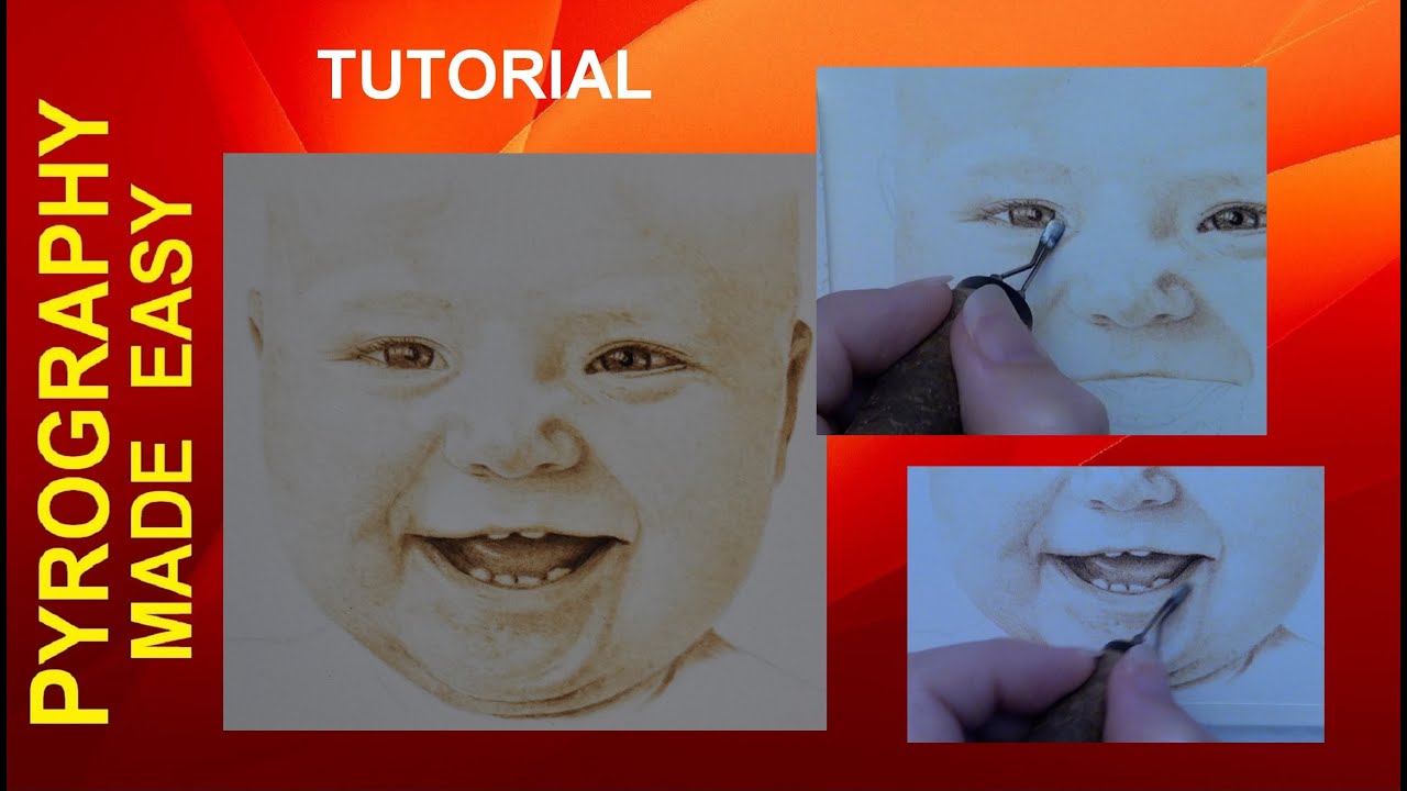 Wood Burning - Baby Face Portrait - pyrography tutorial - YouTube