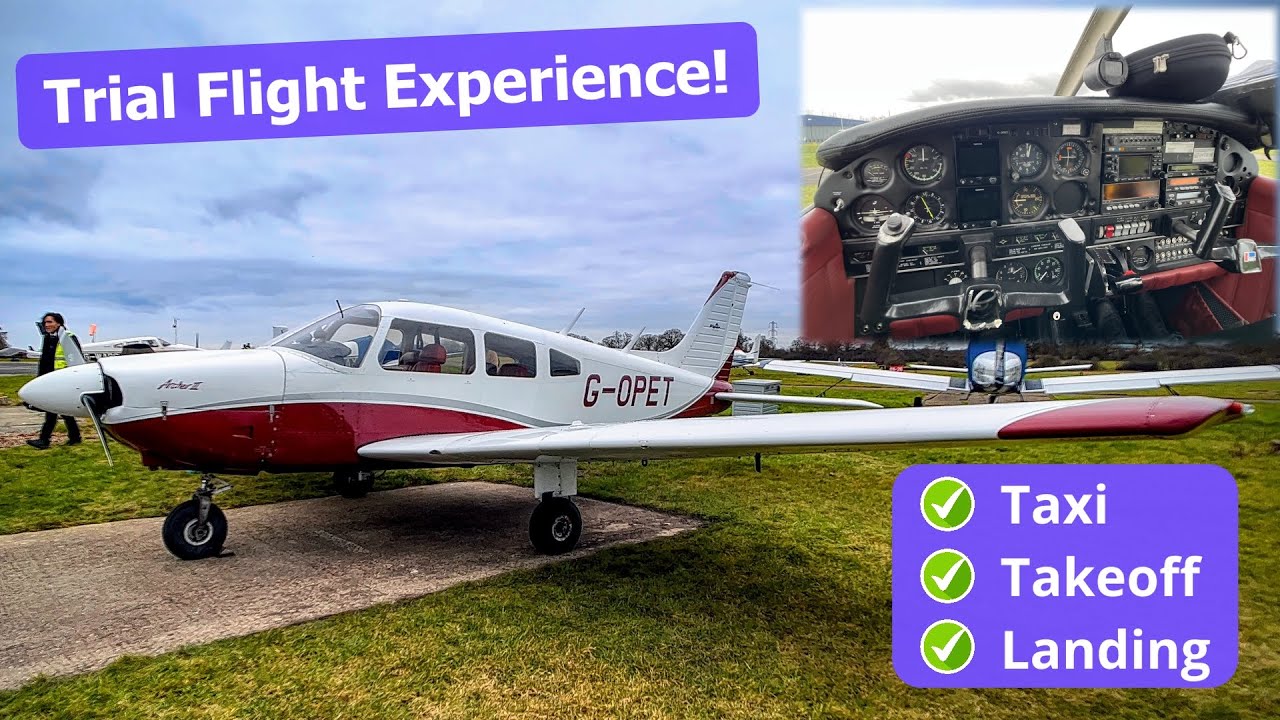 First Time Flying a Plane! Piper PA28 Trial Flight Experience - YouTube