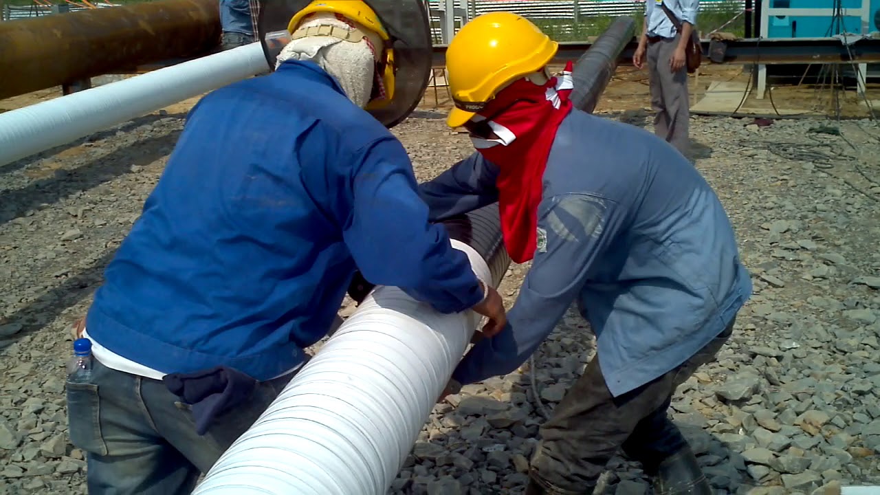 폴리켄 테이프 코팅, Pipe Line Tape coating, Polyken Tape Coating, - YouTube