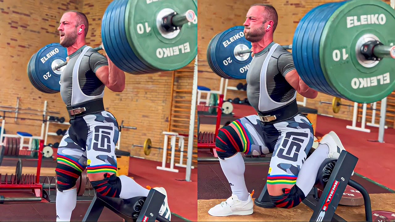 The Heaviest Single Leg Squat In History - YouTube