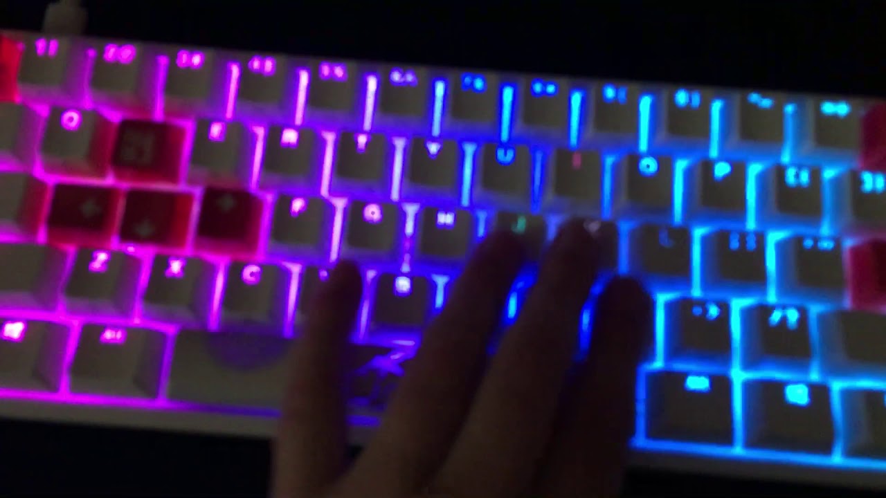Ducky one 2 mini (CLICKY BLUE SWITCH) Pure White Edition - YouTube