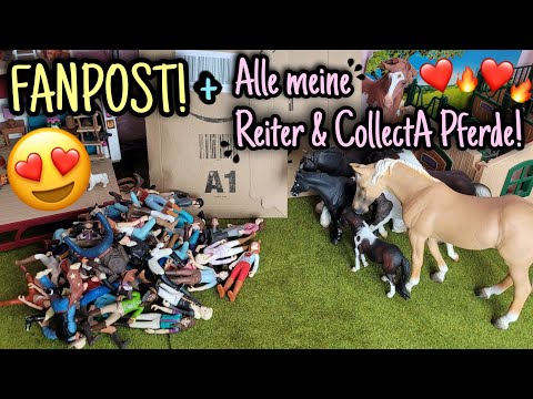 FANPOST + ALLE MEINE SCHLEICH REITER & COLLECTA PFERDE ❤️🐴