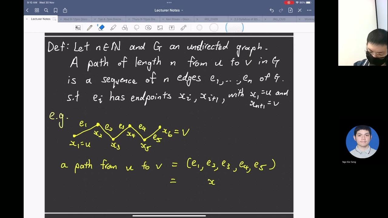 Lecture 10 - Euler/Hamilton Paths - with Nge Kie Seng 20221130 | AIT Discrete Mathematics B ...