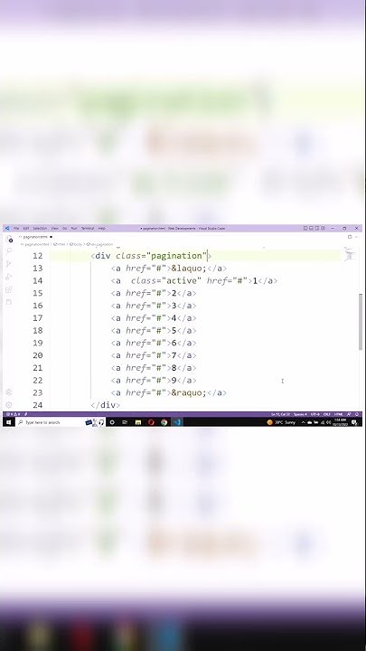 pagination with html&css#shorts#shortvideo#short#html#css#pagination#shortsvideo#web#CodingBrain ...