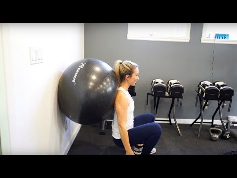 Squat balon au mur - FD Fitness - YouTube