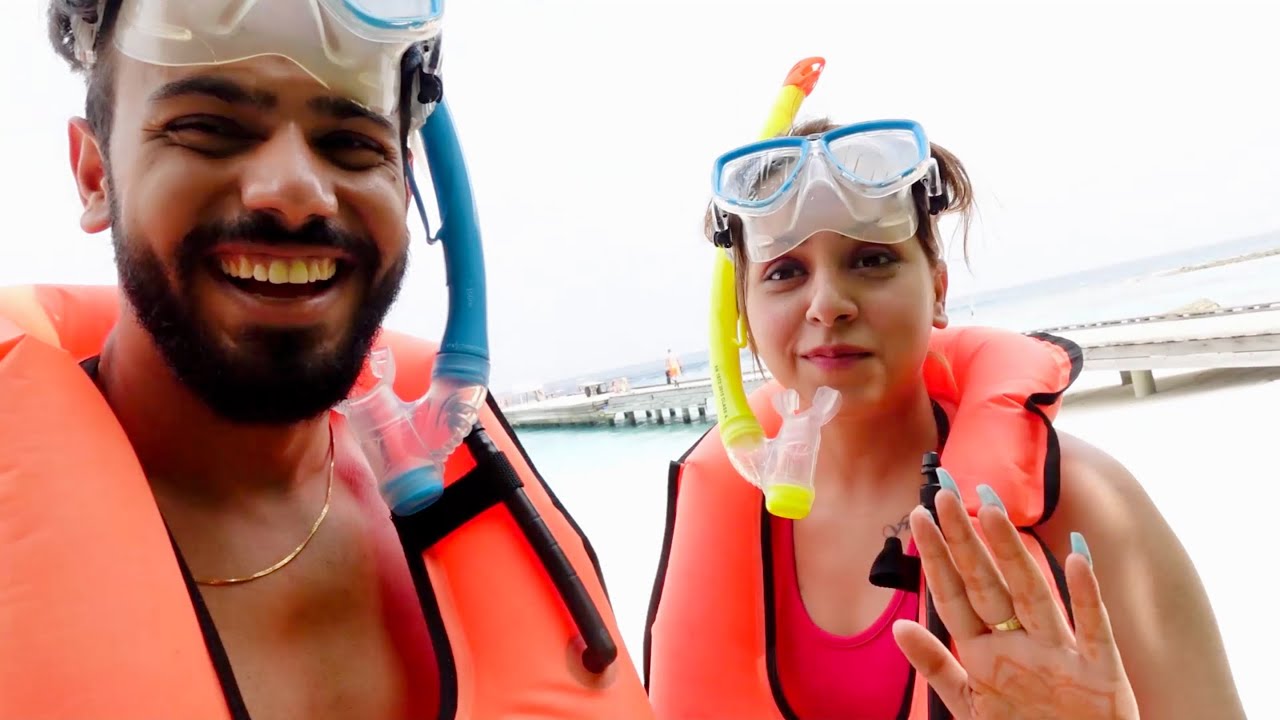 We did Snorkeling in MALDIVES 🌊 Sand Bank Visit🏝 Kuramathi Islands 🏖 ...